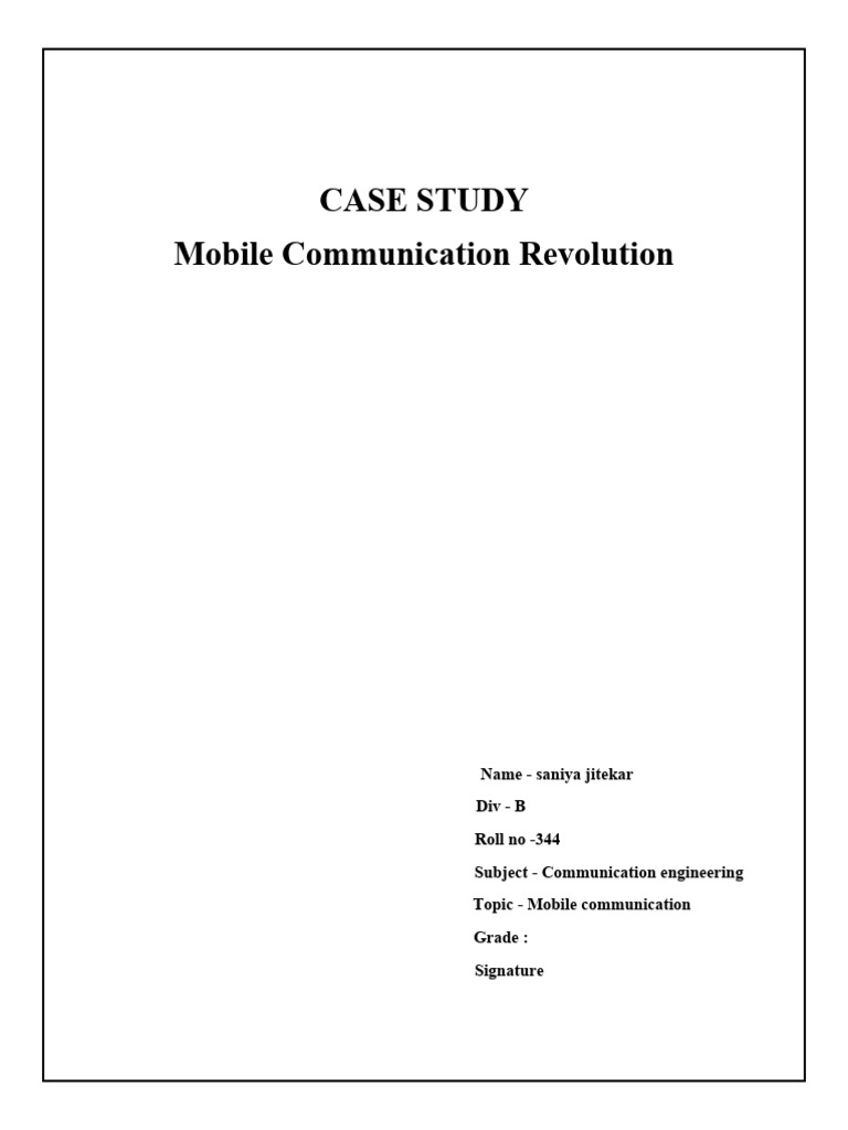 Ce Case Study | PDF | Mobile Phones | Lte (Telecommunication)