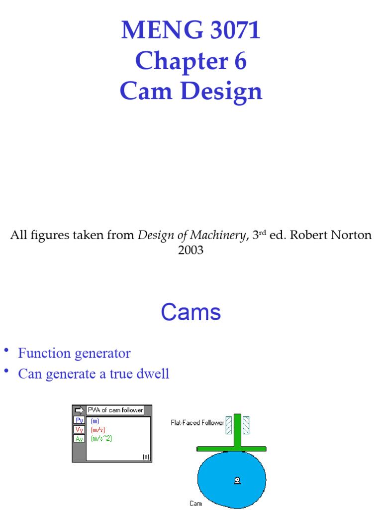 Cam Design Essentials for Engineers | PDF | Acceleration | Velocity