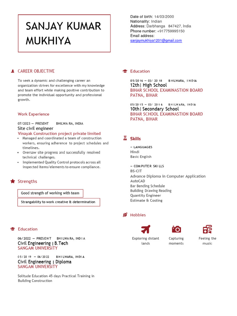 Er SANJAY SS Resume | PDF