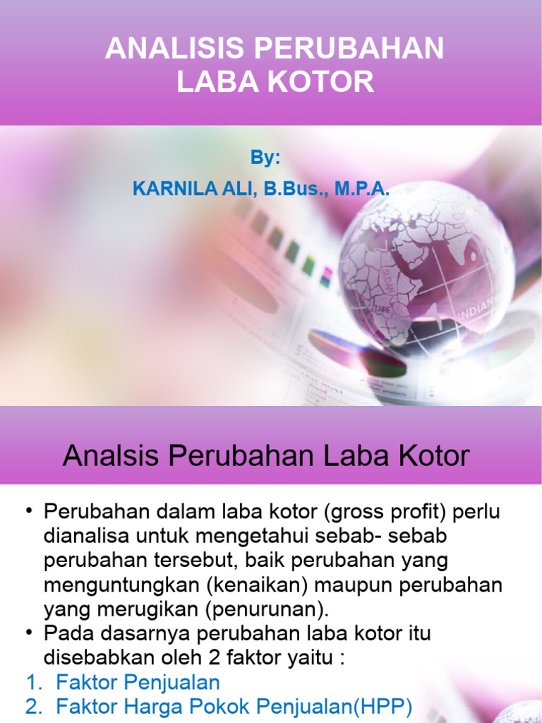 Analisis Perubahan Laba Kotor 6 | PDF