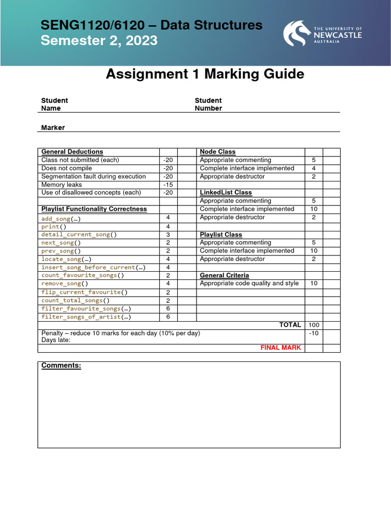 Data Structures Assignment 1 Guide | PDF | Computers
