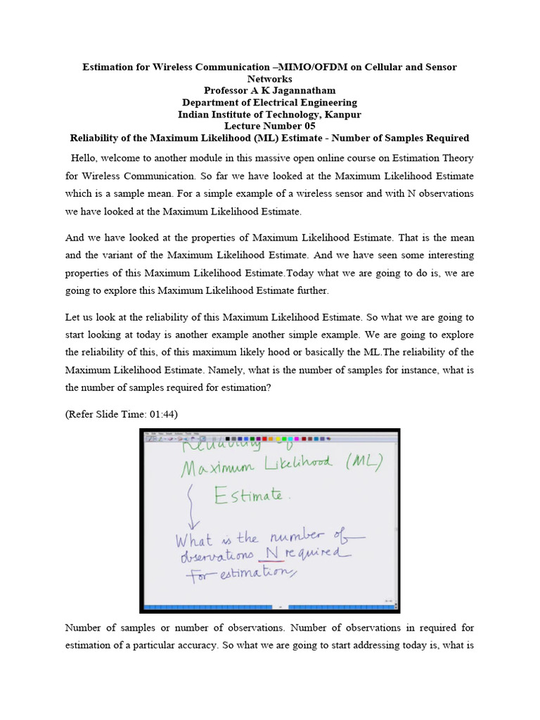 Estimation Material | PDF | Estimator | Normal Distribution