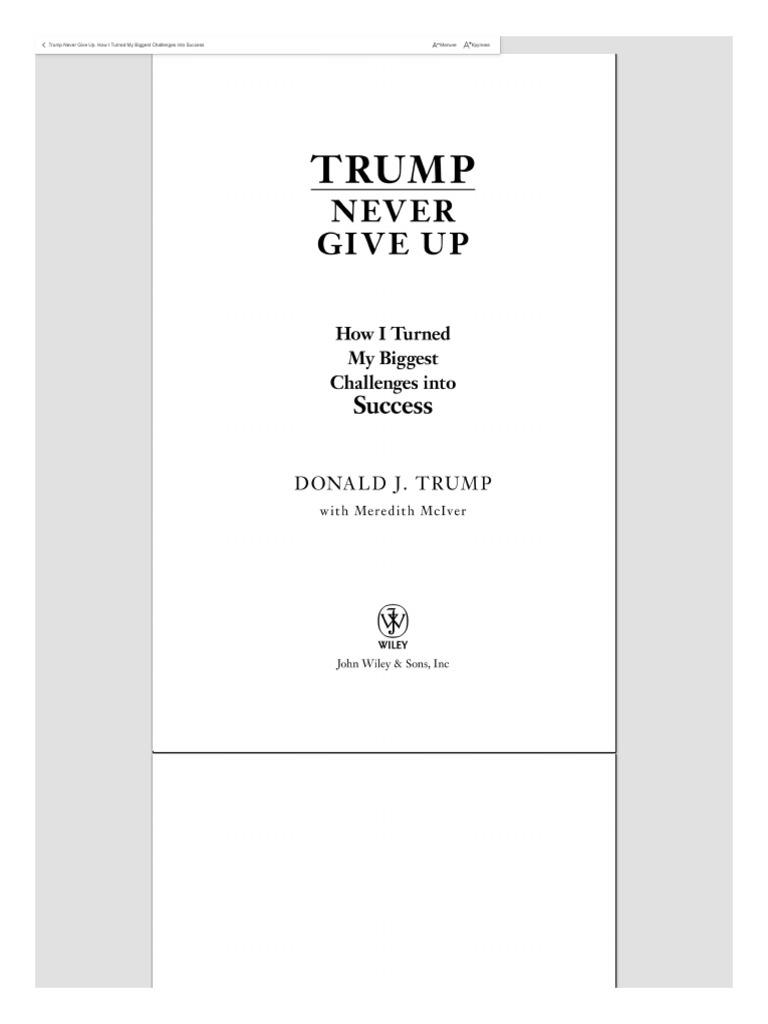 Trump Never Give Up | PDF