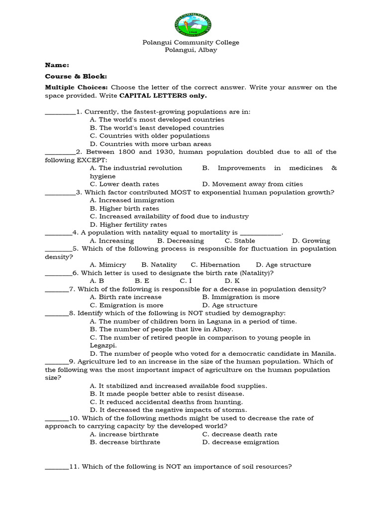 Ge 11 Exam Part 2 | PDF | Soil | Natural Materials