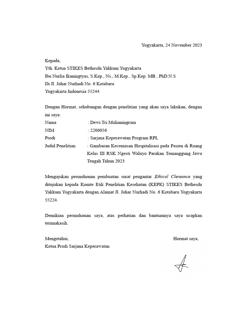 Surat Pengantar EC | PDF | Pengembangan Diri | Sains & Matematika