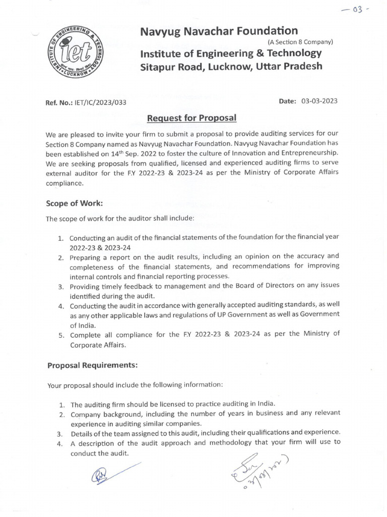 RFP Advertisement NNF | PDF