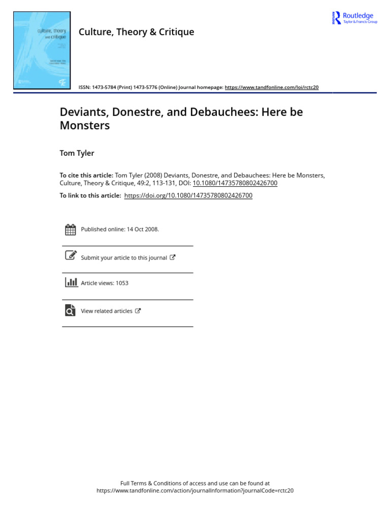 Deviants Donestre and Debauchees Here Be Monsters | PDF | Strange Case ...