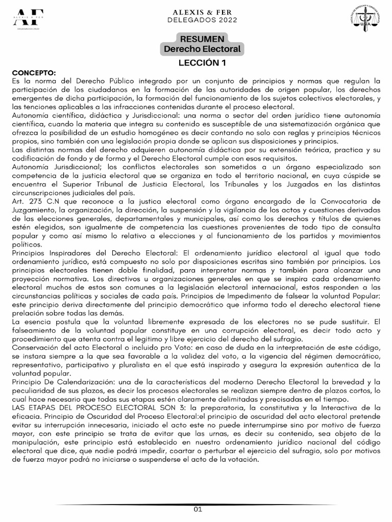 Derecho Electoral | PDF