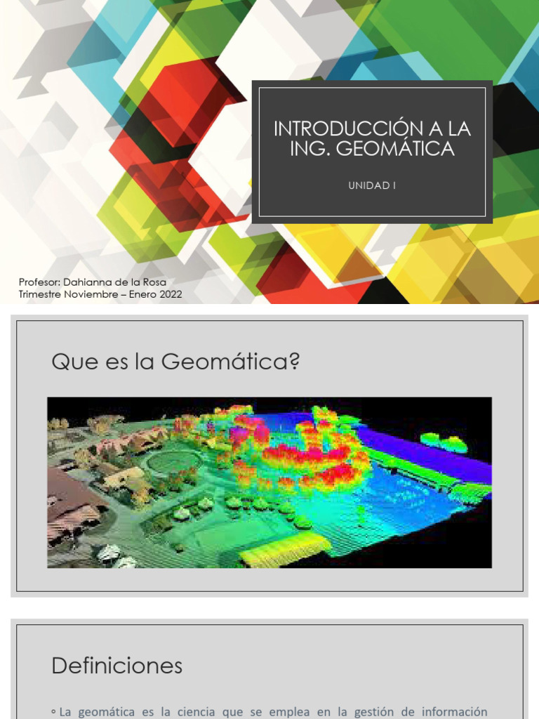 Introducción a la Geomática | PDF | Geomática | Sistema de información geográfica