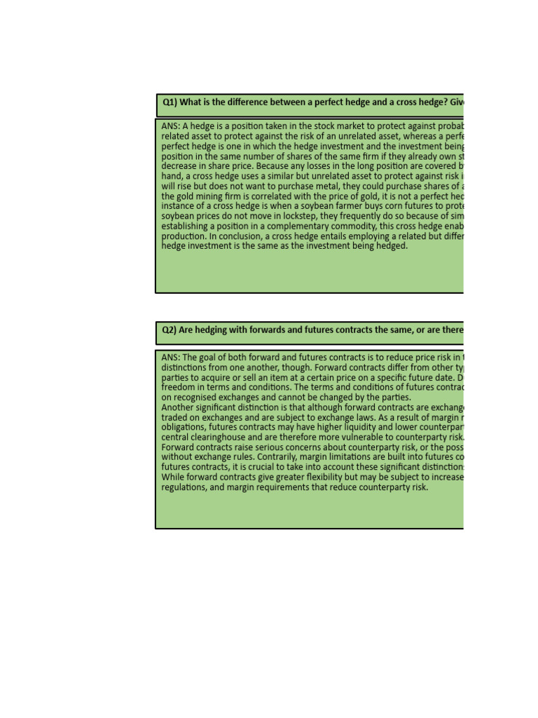 Understanding Hedging: Perfect vs. Cross Hedge | PDF | Option (Finance) | Hedge (Finance)