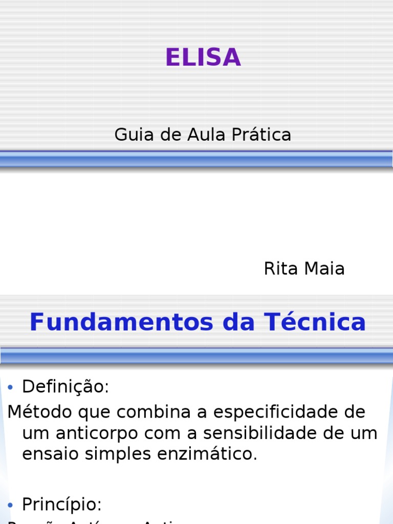 Metodologia ELISA: Guia Prático | PDF | Elisa | Especialidades médicas