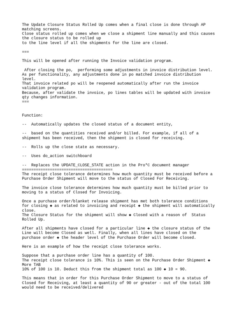 PO Closed Rolled Up Status - 11 | PDF | Receipt | Invoice