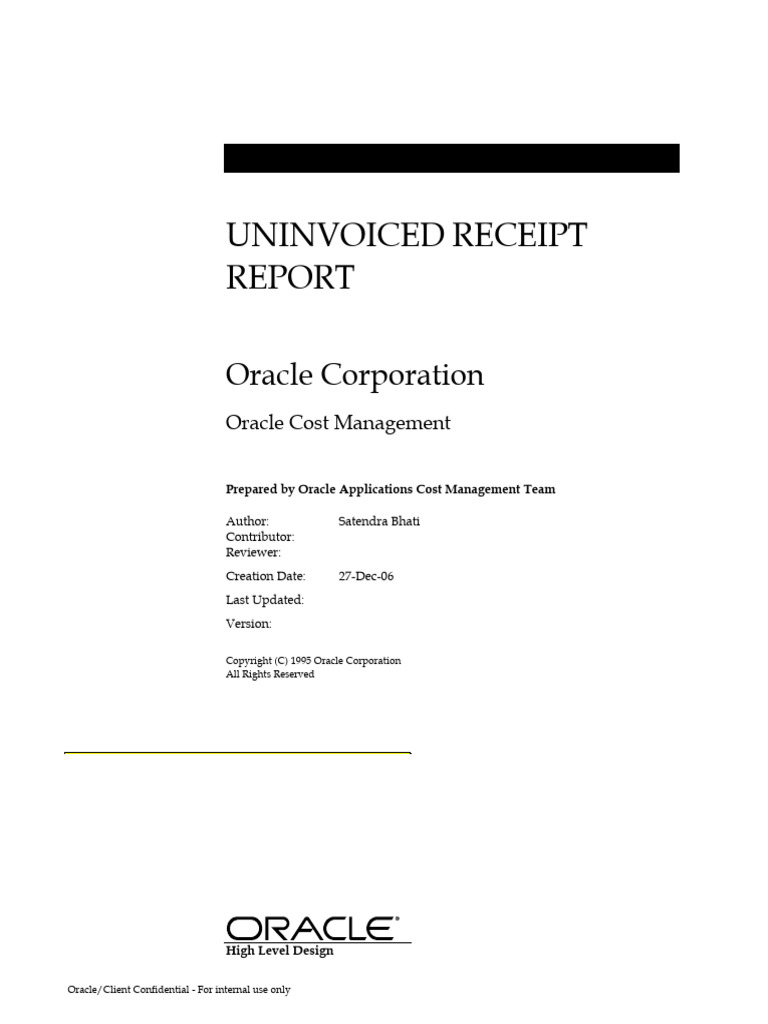 EBS - Uninv Receipt Report | PDF | Receipt | Accrual