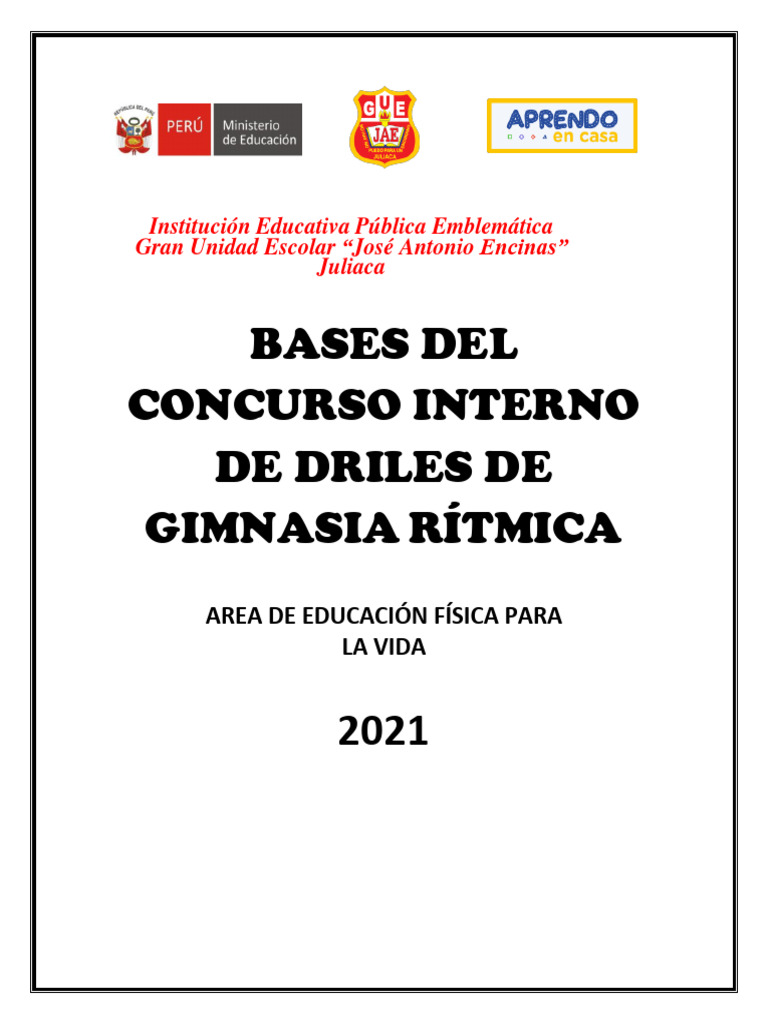 Bases Concurso Gimnasia Ritmica Jae 2021 | PDF | Gimnasia | Deportes