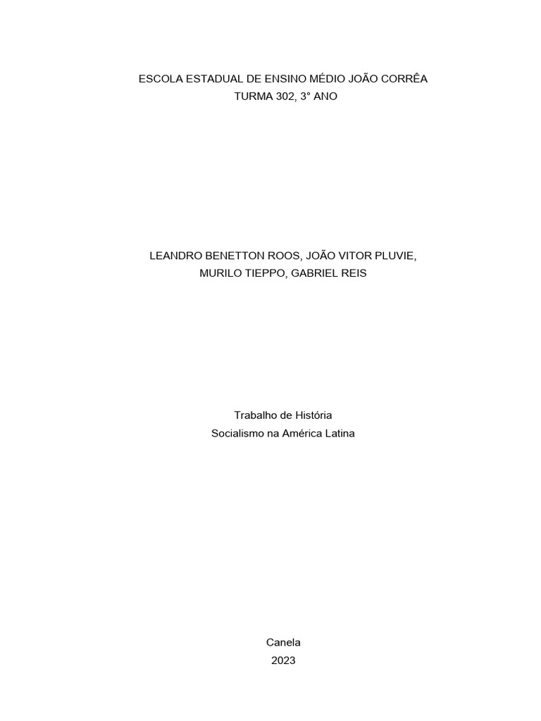 Template para TCC | PDF | Guerra Fria | Socialismo