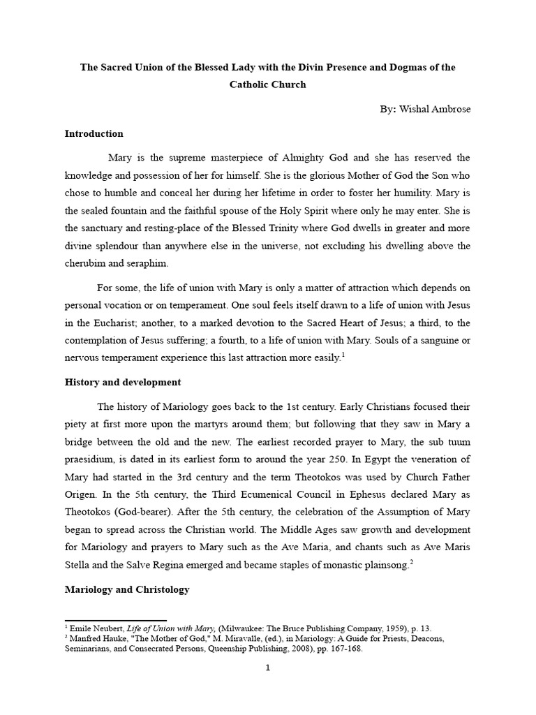 The Sacred Union of The Blessed Lady and The Divin Presence | PDF ...