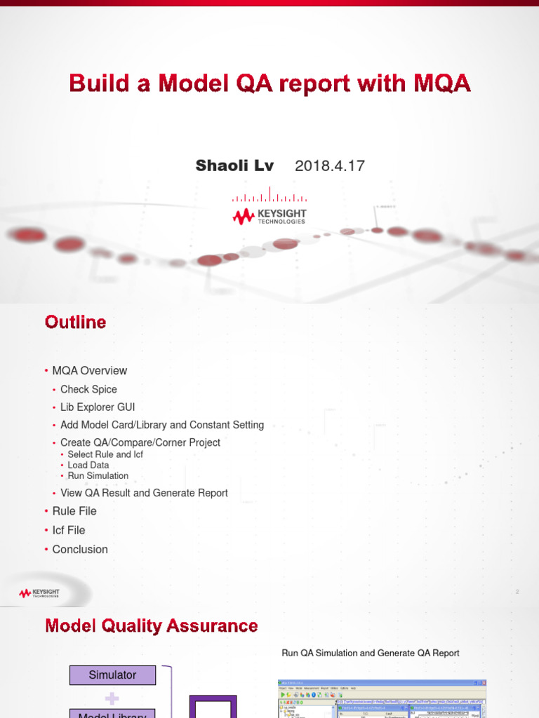 Build A Model QA Report With MQA | PDF | Function (Mathematics) | Spice