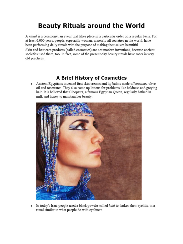 Beauty Rituals Around The World Desarrollo | PDF