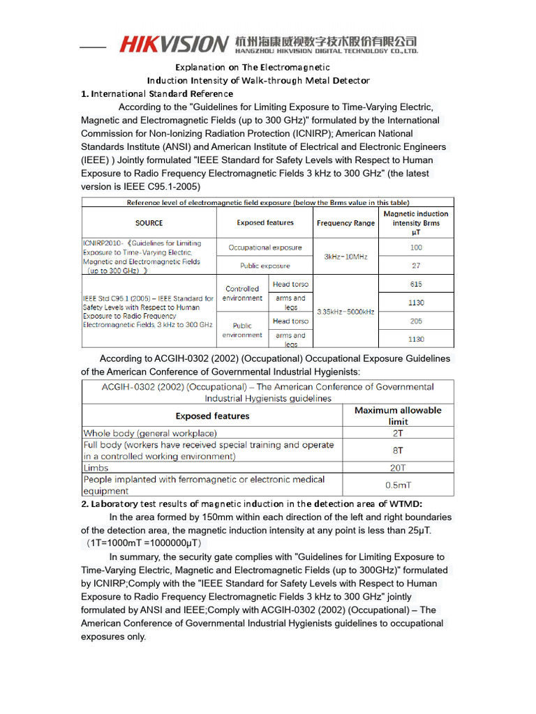 Letter For Walk-Through Metal Detector NP-SG118L | PDF