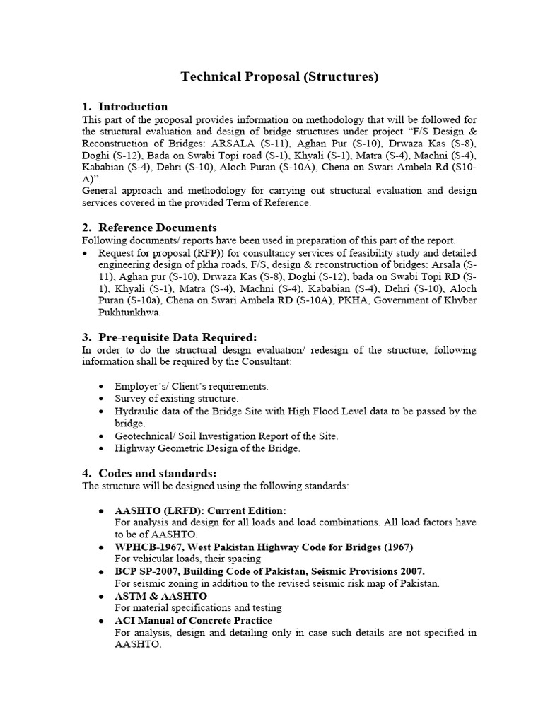 Structural Design Proposal for Bridges | PDF | Structural Load | Bridge