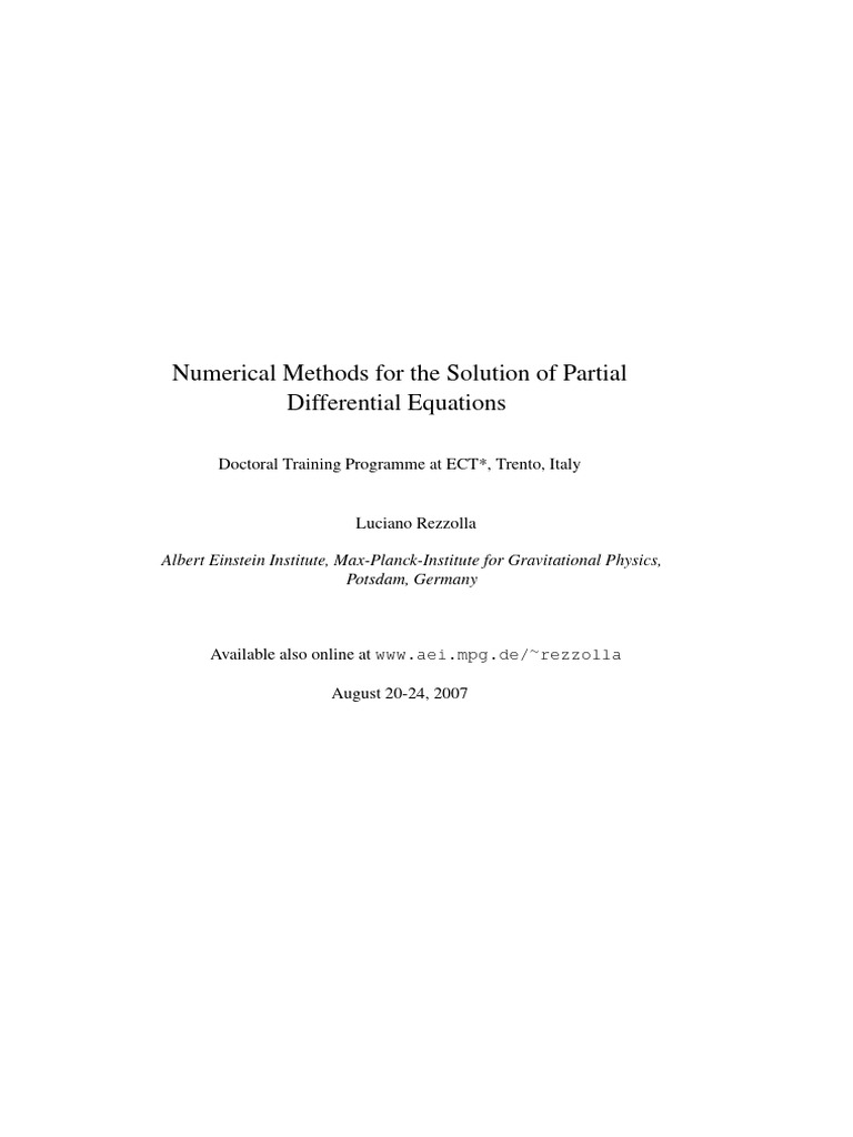 ECT Hyperbolic PDEs 0807 | PDF | Partial Differential Equation | Differential Equations