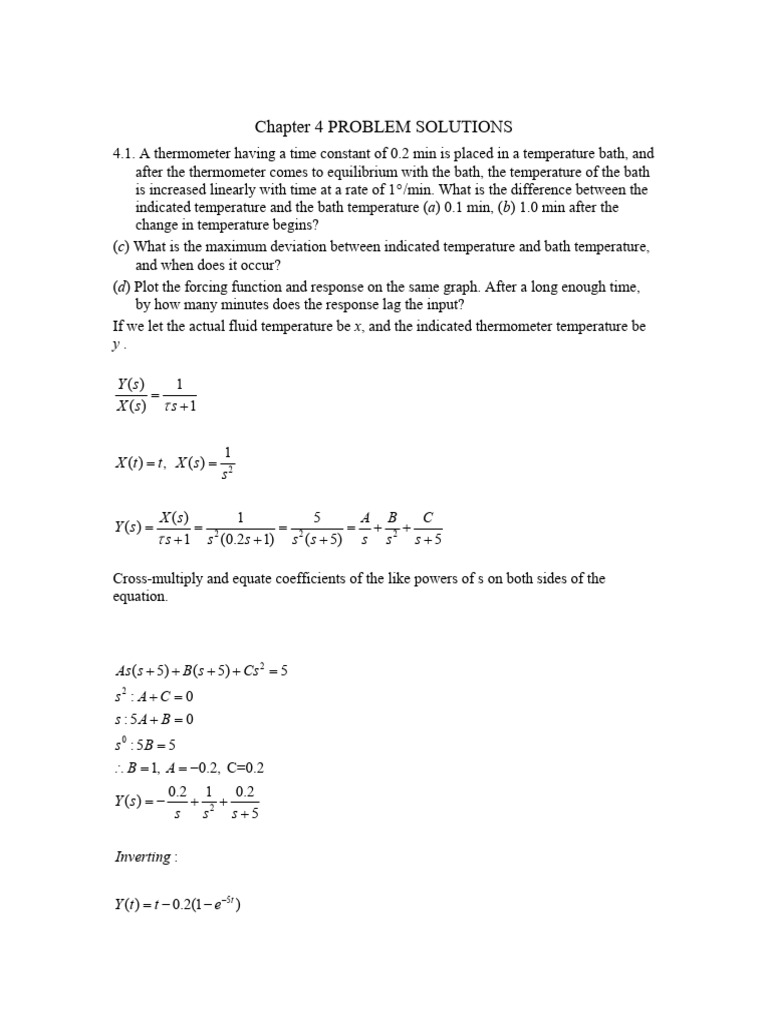 Chapter 4 Solutions | PDF | Thermometer | Temperature