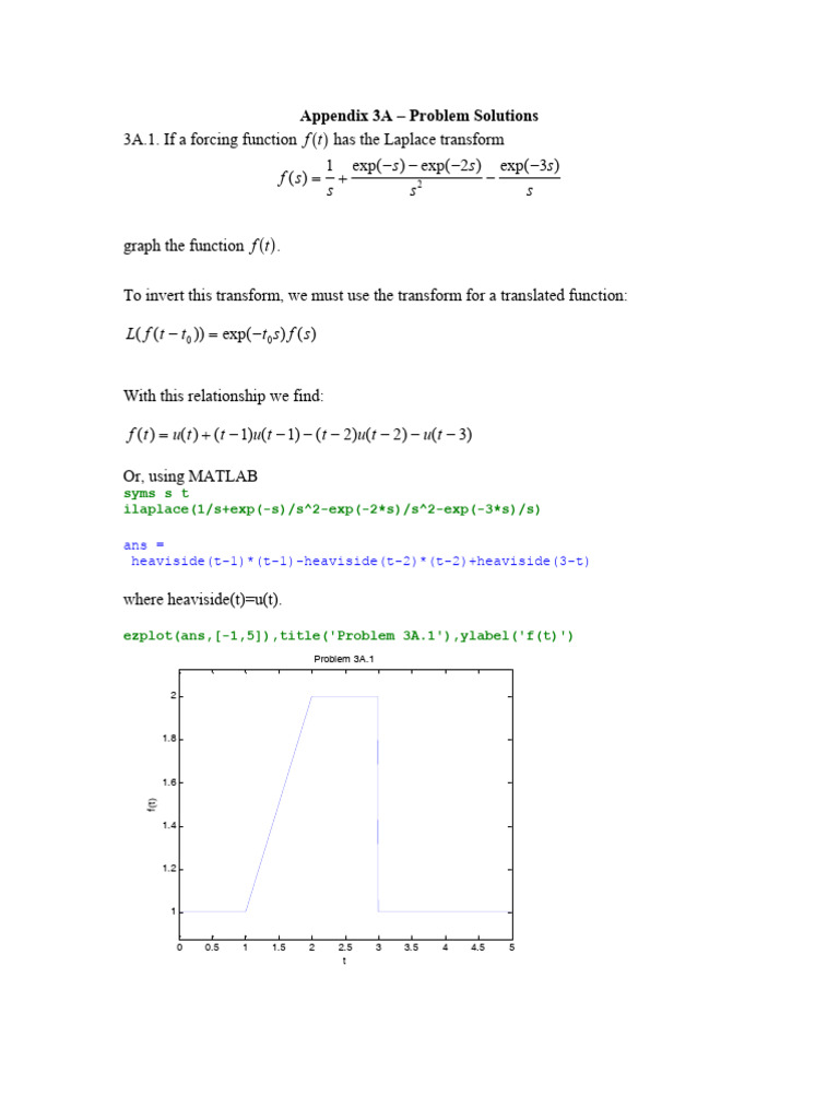Chapter 3 Asolutions | PDF | Ordinary Differential Equation | Laplace ...