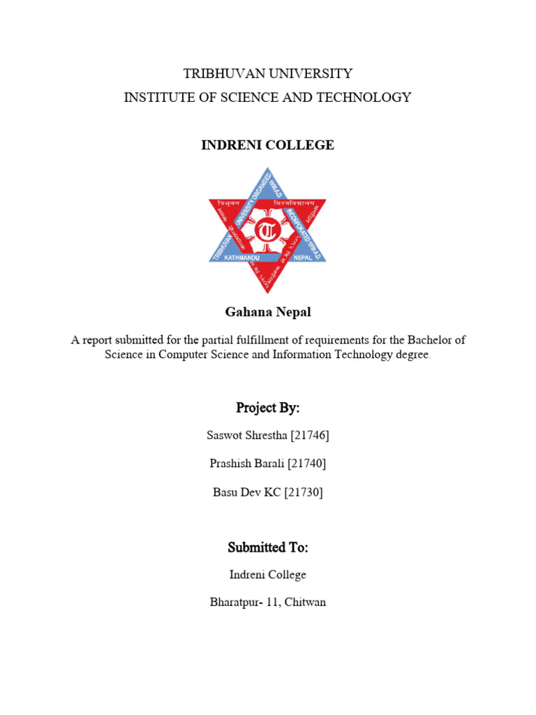Gahana Nepal (7th Sem Project Report) | PDF | Source Code | Computer Programming