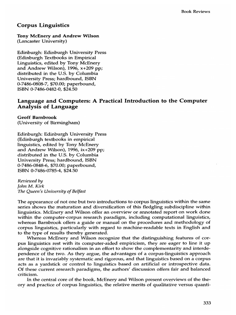 Corpus Linguistics | PDF | Human Communication | Applied Linguistics