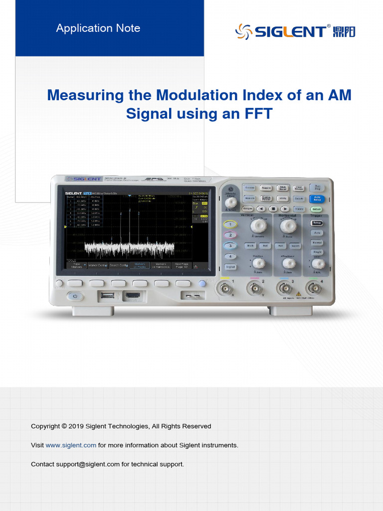 Measuring The Modulation Index of An AM Signal Using An FFT 1 | PDF | Modulation | Electronics