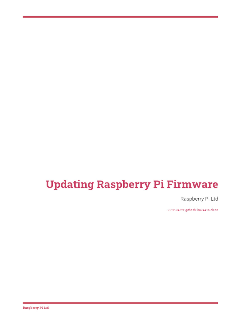 Updating Pi Firmware Pdf Raspberry Pi Computer File