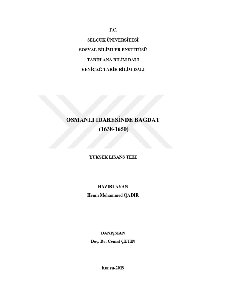 Osmanli Ġdaresġnde Bağdat (1638-1650) | PDF