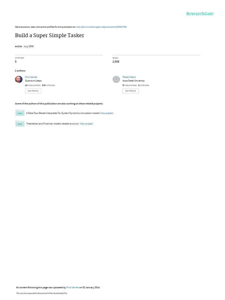 Build A Super Simple Tasker | PDF | Scheduling (Computing) | Kernel ...