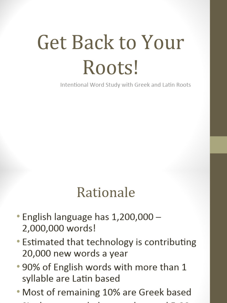 Greek and Latin Root Words | PDF | Latin | Roman Empire