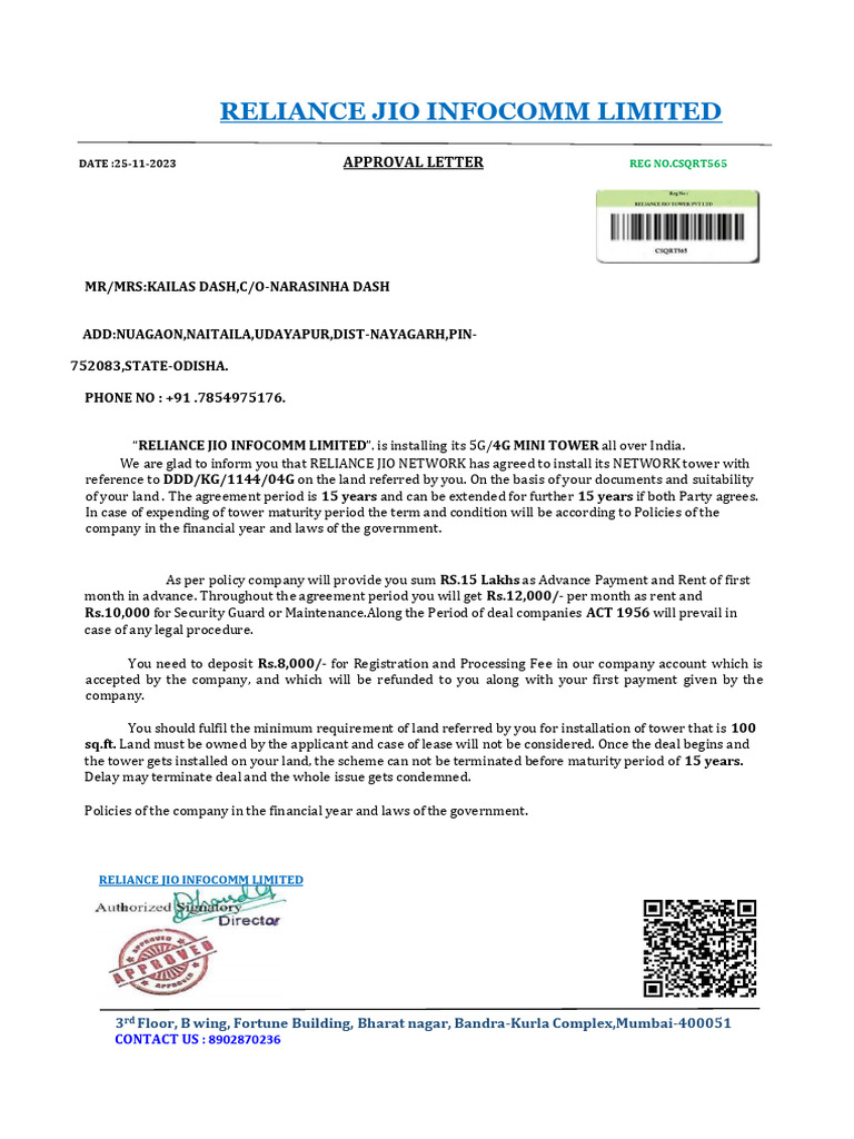 Approval Latter .... - 1 | PDF