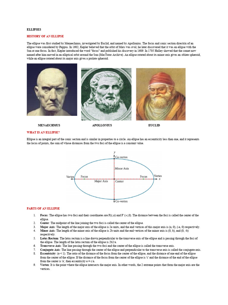 Ellipse | PDF | Ellipse | Algebraic Geometry Ellipse | PDF | Ellipse | Algebraic Geometry
