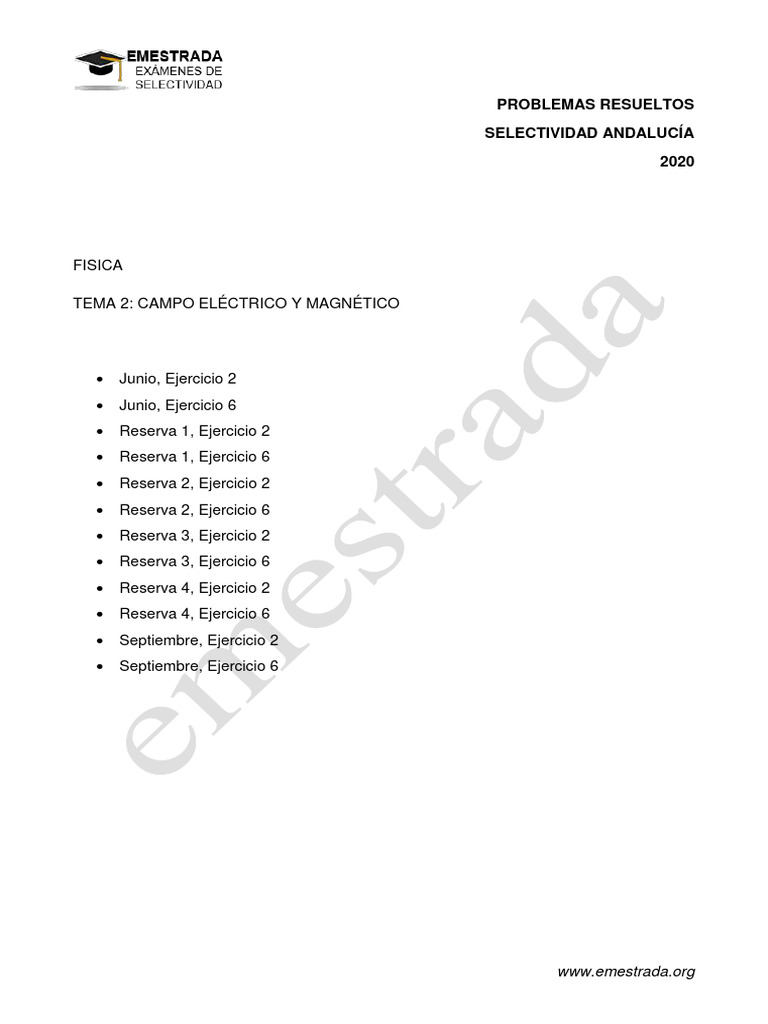 Ejercicios Resueltos de Física 2020 | PDF | Campo magnético | Inducción ...