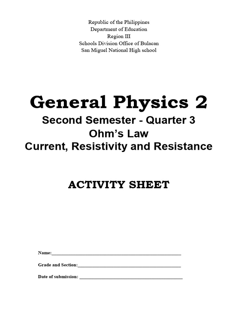 Understanding Ohm's Law and Resistance | PDF | Electrical Resistance ...