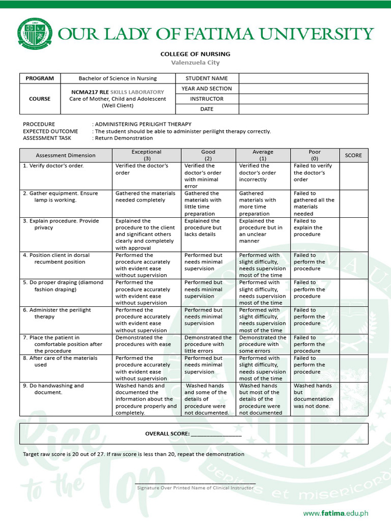 Perilight Therapy Administration Guide | PDF | Nursing | Medical ...