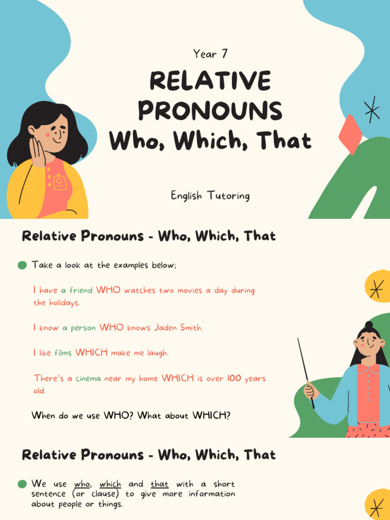 Relative Pronouns: Who, Which, That | PDF