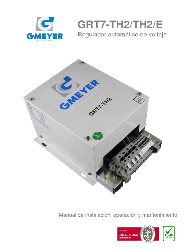 Manual de Regulador GRT7-TH2/TH2/E | PDF | Generador eléctrico ...