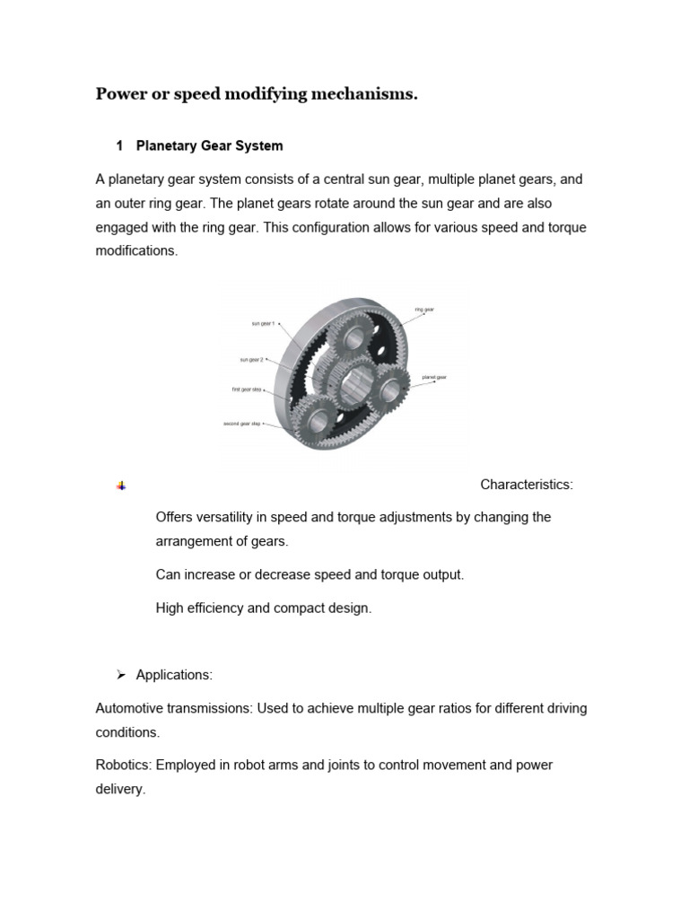 Motion and Power Transmission Systems | PDF | Gear | Belt (Mechanical)