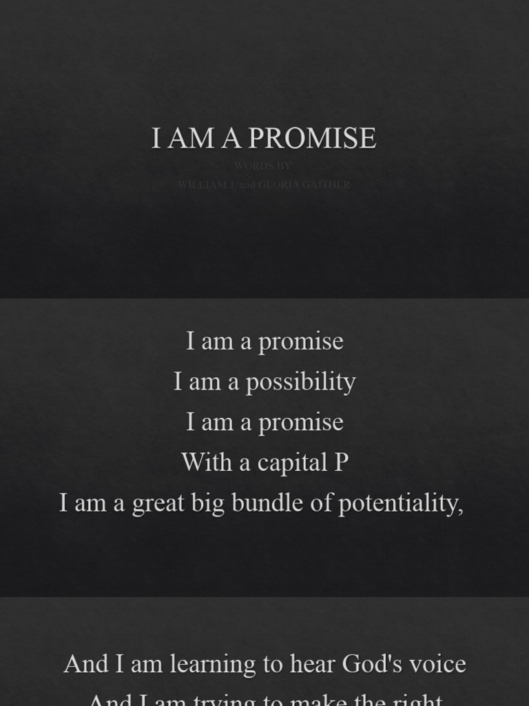 I Am A Promise | PDF
