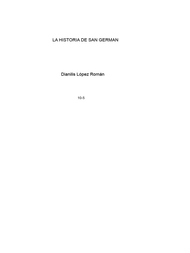 La Historia de San German | PDF
