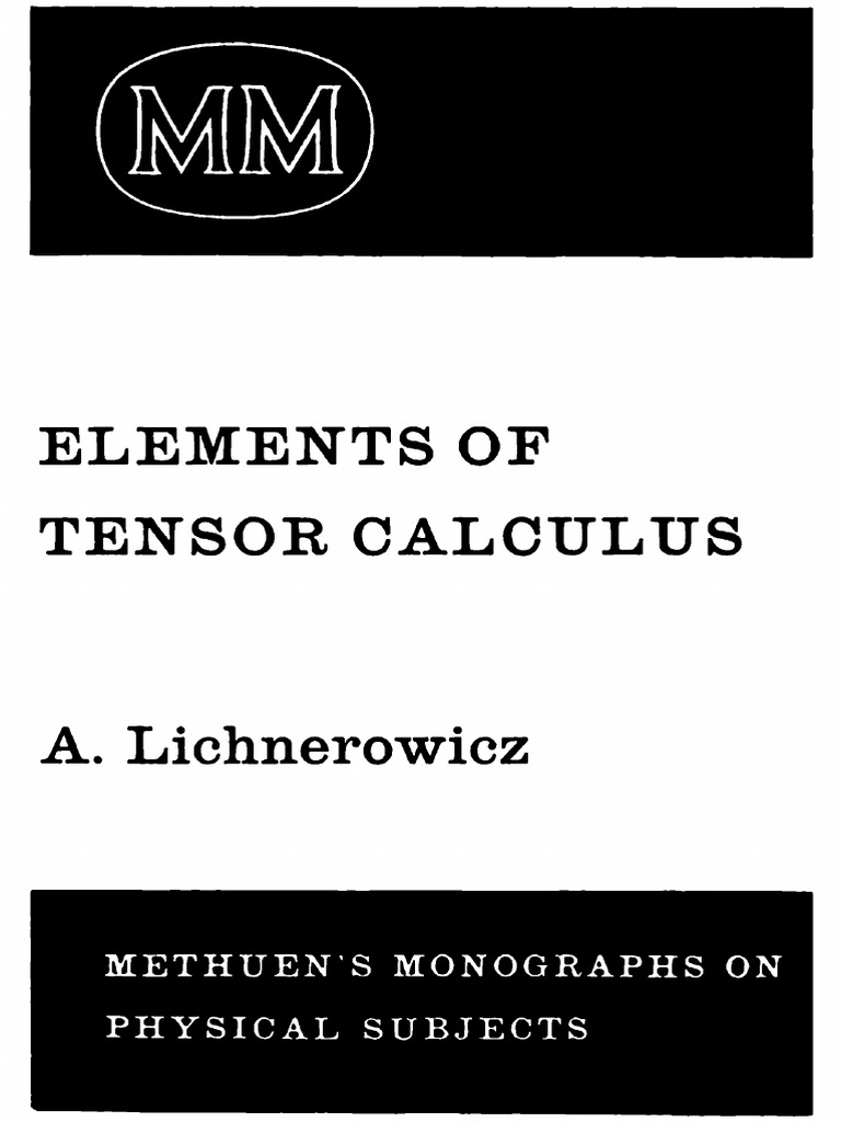 Lichnerowicz - Elements of Tensor Calculus | PDF