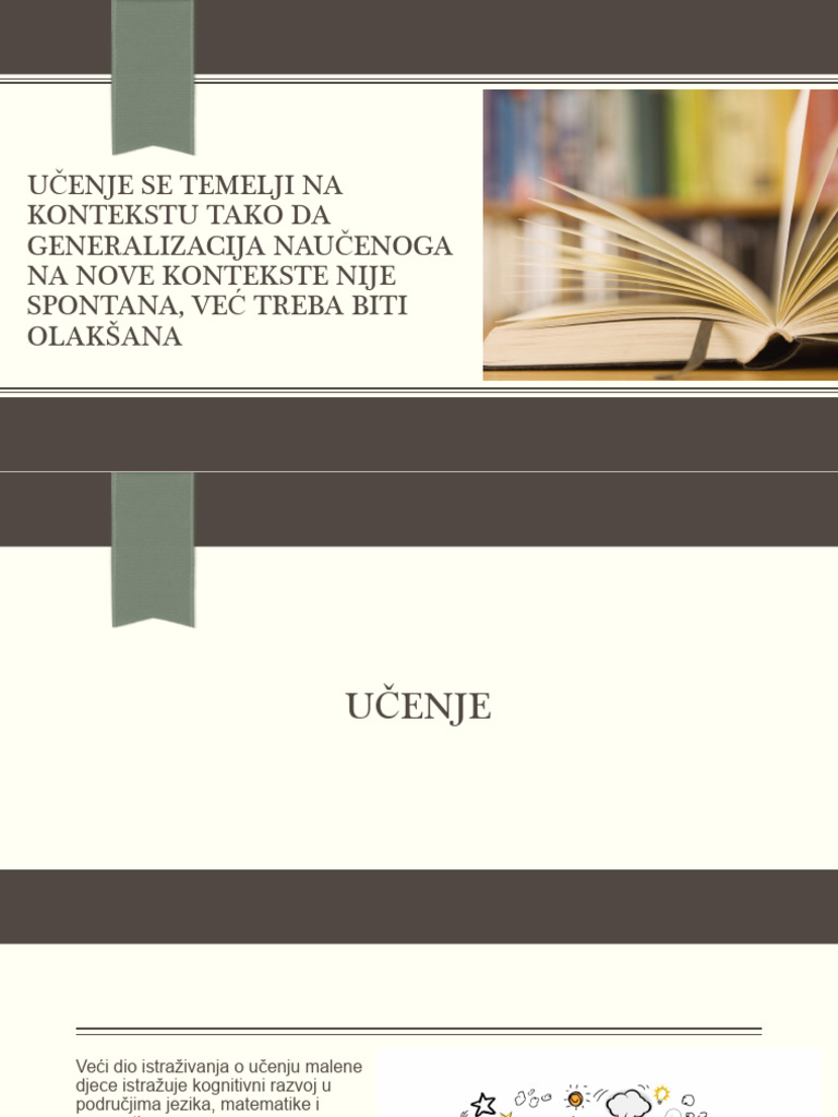 Učenje Se Temelji Na Kontekstu Tako Da Generalizacija | PDF