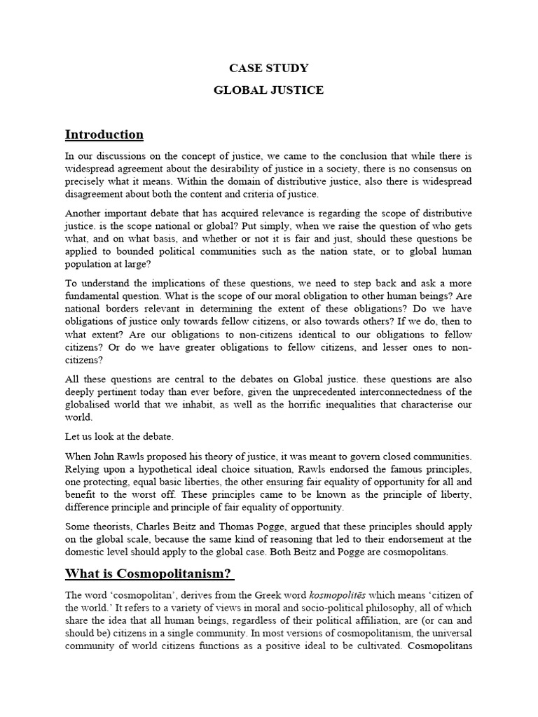 CASE STUDY Global Justice | PDF | Justice | Crime & Violence CASE STUDY Global Justice | PDF | Justice | Crime & Violence