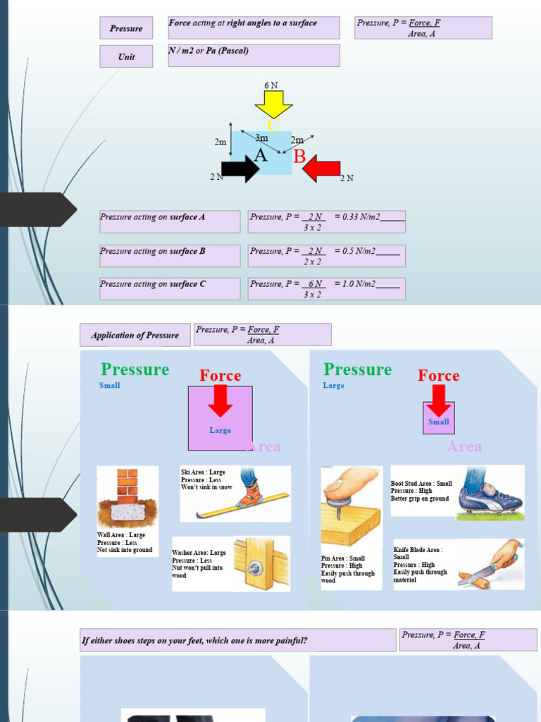 Unit 3.05 Pressure | PDF | Pressure | Pascal (Unit)