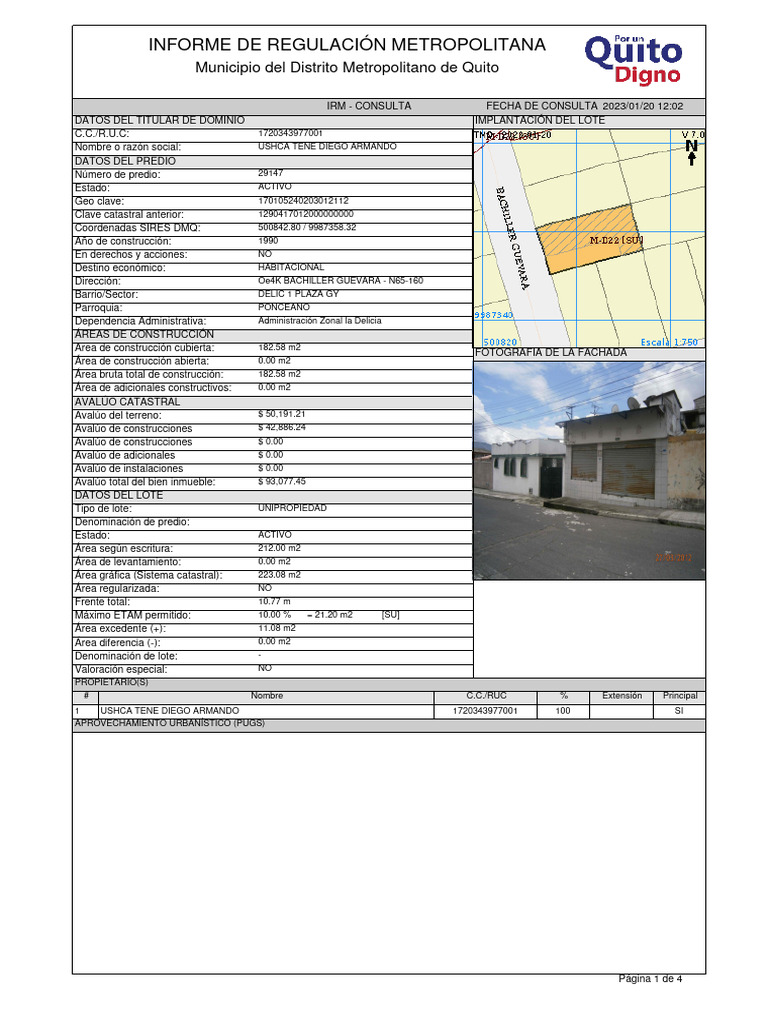 Irm - 29147 Tipo Quito Ecuador | PDF