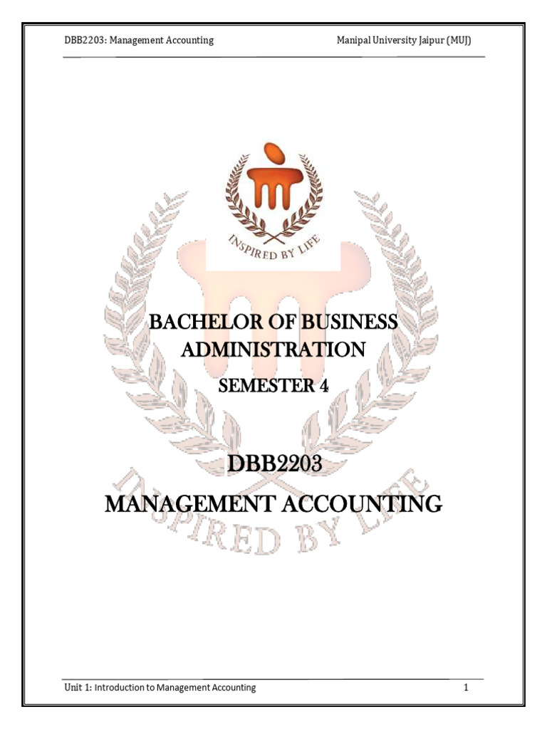 DBB2203 Management Accounting - Merged | PDF | Management Accounting | Accounting